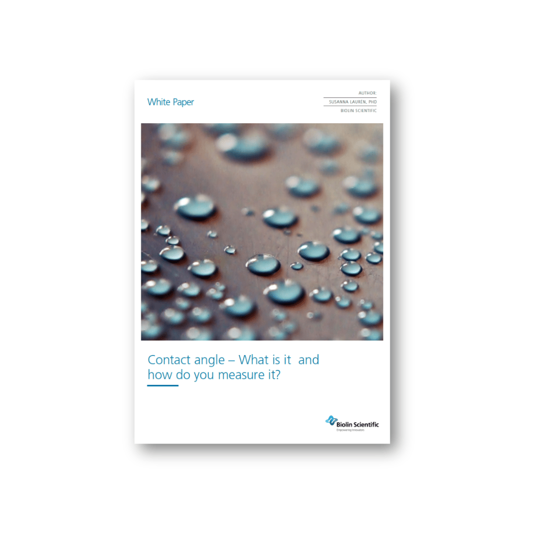 Contact angle - What is it and how do you measure it | White paper ...