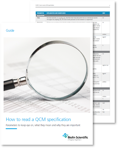 How to read a QCM specification | Guide | Biolin Scientific