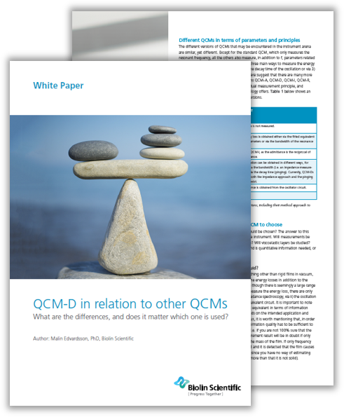 QCM-D vs other QCMs | White paper | Biolin Scientific