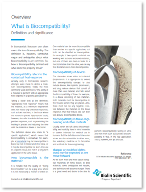What is Biocompatibility | Overview | Biolin Scientific