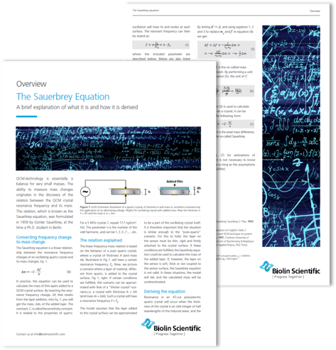 The Sauerbrey relation | Overview | Biolin Scientific